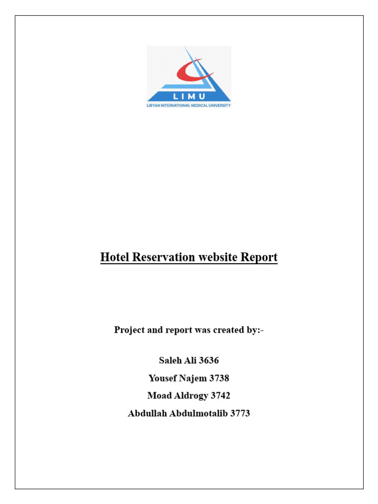 Hotel Reservation Website Development Report | PDF | Software ...