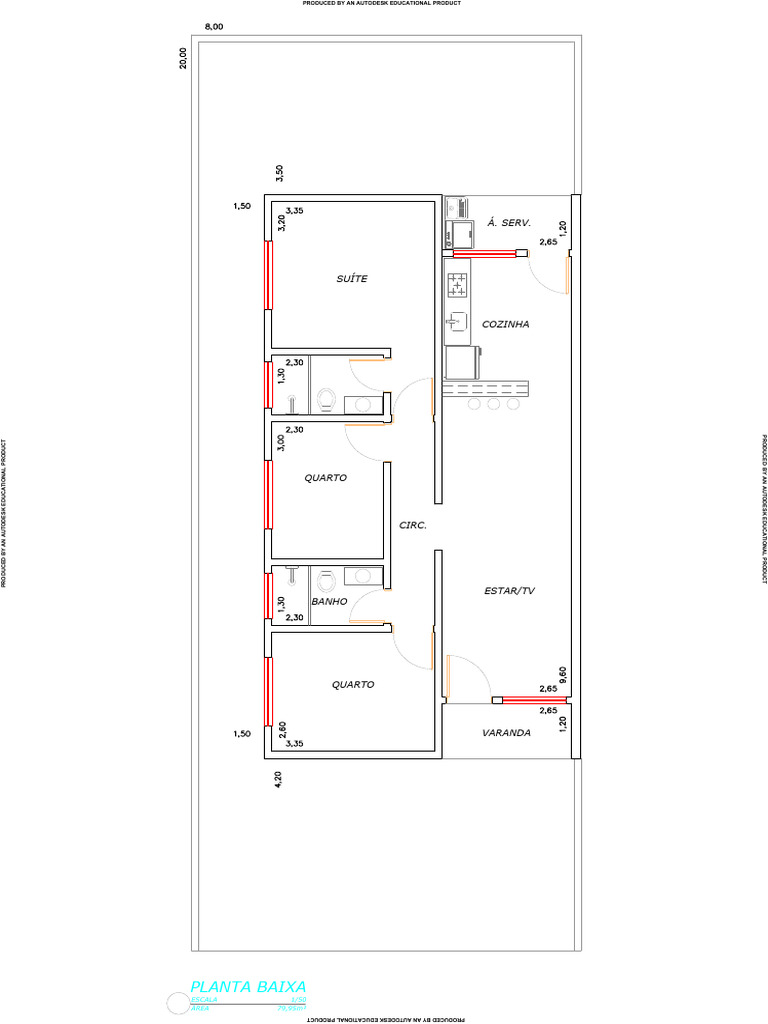 Planta Baixa de Apartamento 1/50 | PDF