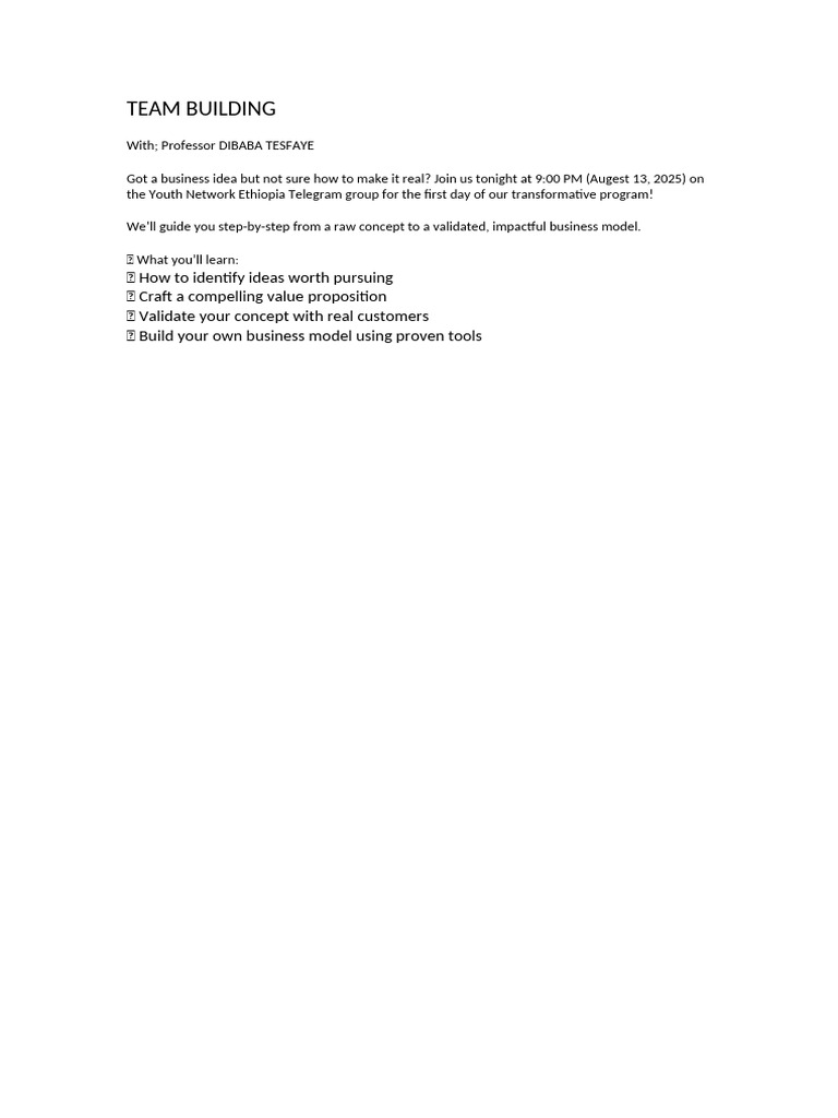 Team Building | PDF