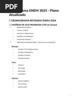 Cronograma Estratégico ENEM 2026 | PDF