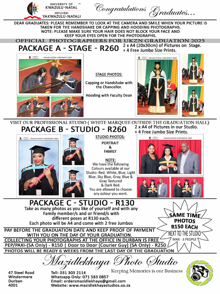 Ukzn Order Form 2025 | PDF