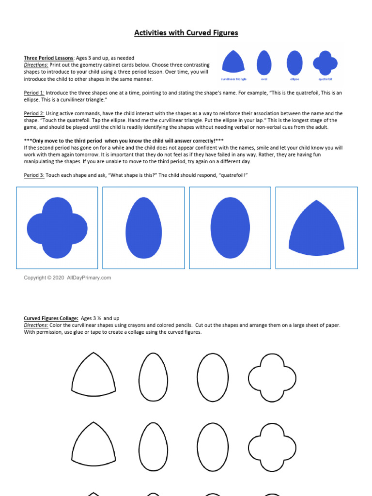 Activities With Curved Figures | PDF