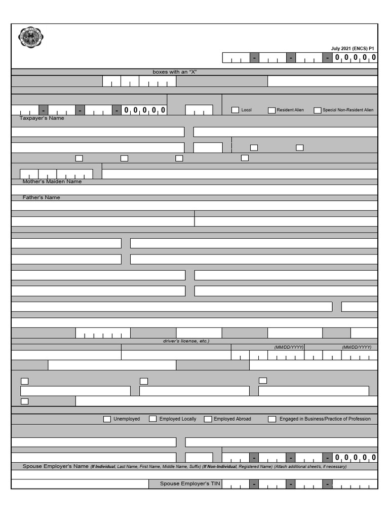 BIR 1902 Form - v2021 | PDF | Identity Document | Employment