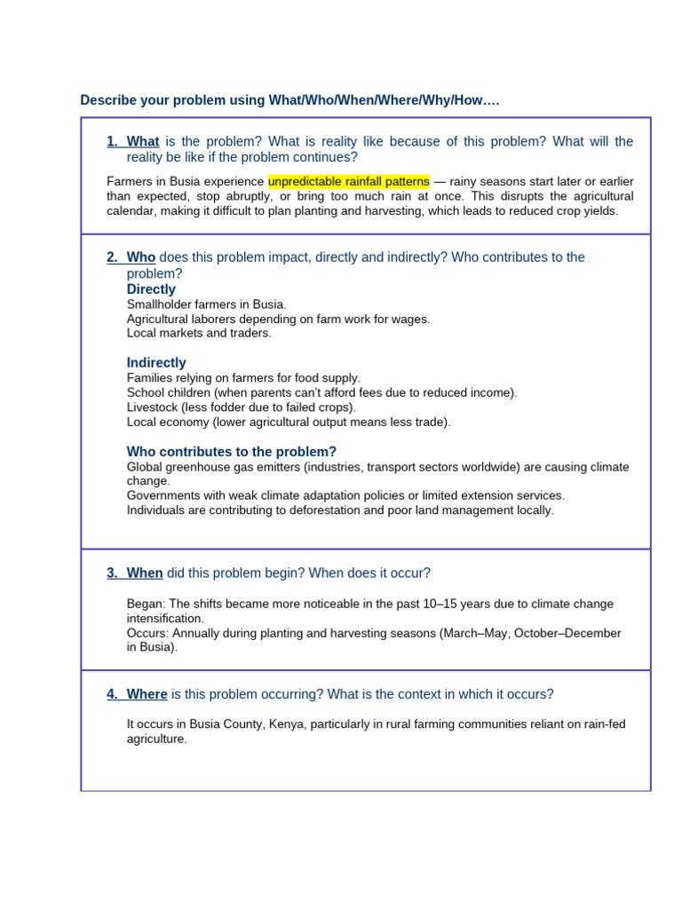 Problem Defination Templete | PDF | Agriculture | Food Security