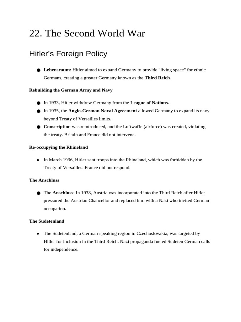 Hitler's WWII Strategies and Key Events | PDF | Nazi Germany | World War II