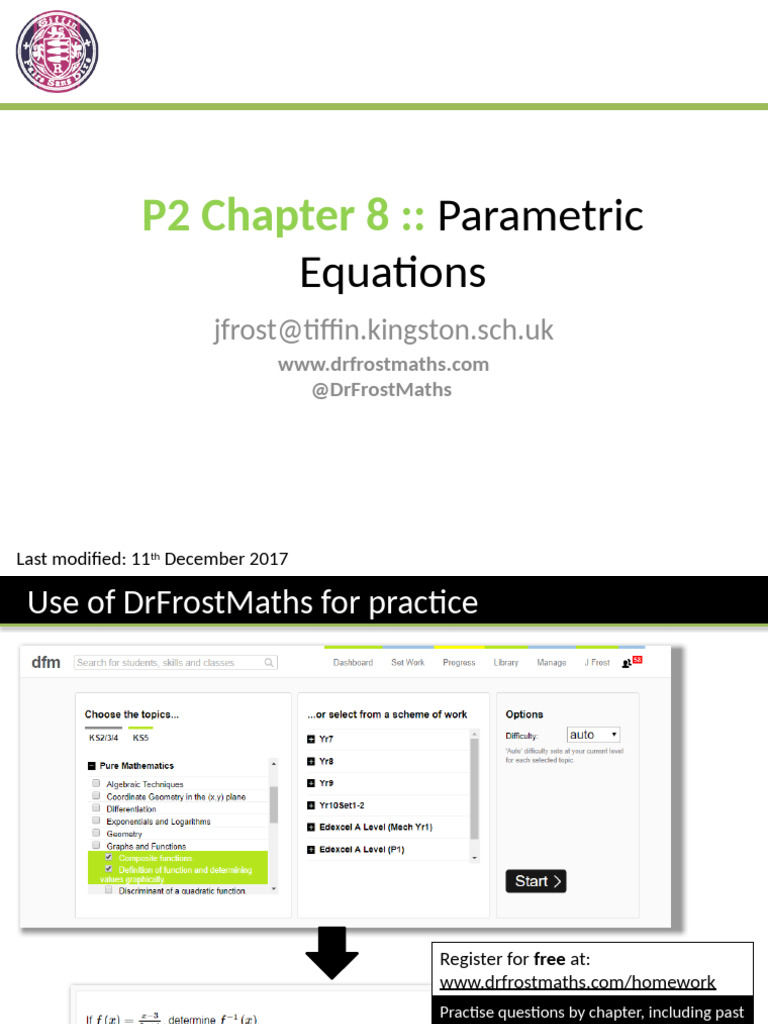 C8 Parametric Equations | PDF | Equations | Mathematical Concepts