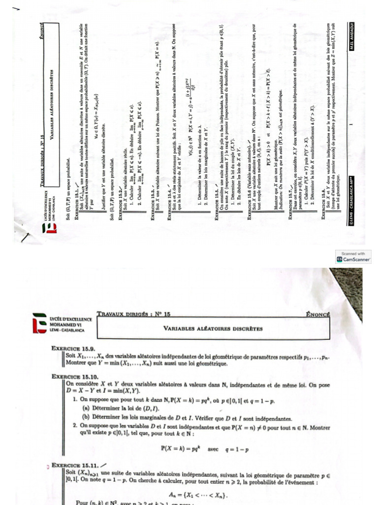 Variables Aleat Discretes - Rev Spe | PDF