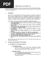 Rights of the Accused Under Rule 115 | PDF | Witness | Confrontation Clause