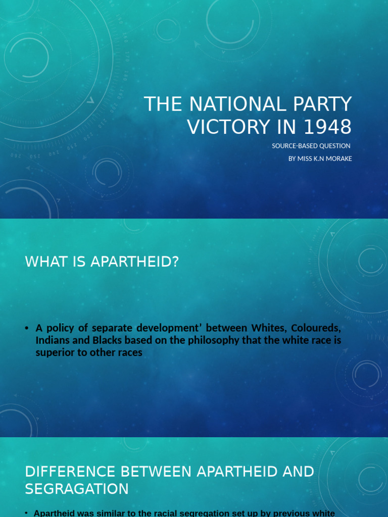 National Party's 1948 Victory and Apartheid | PDF | Apartheid | Africa