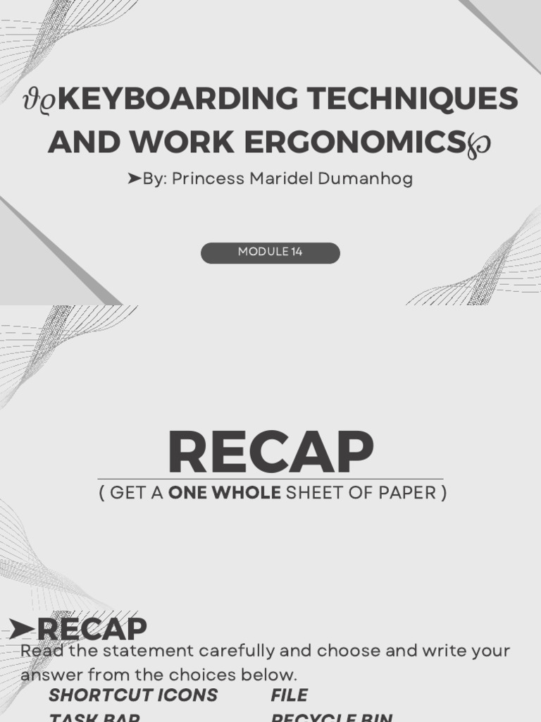 Module 14 Keyboarding Techniques and Work Ergonomics 20250723 180011 ...