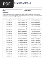 Navy Height and Weight Standards Chart | PDF