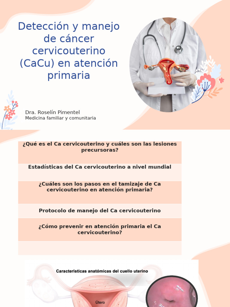 Manejo del Cáncer Cervicouterino en Atención Primaria | PDF | Cáncer de ...