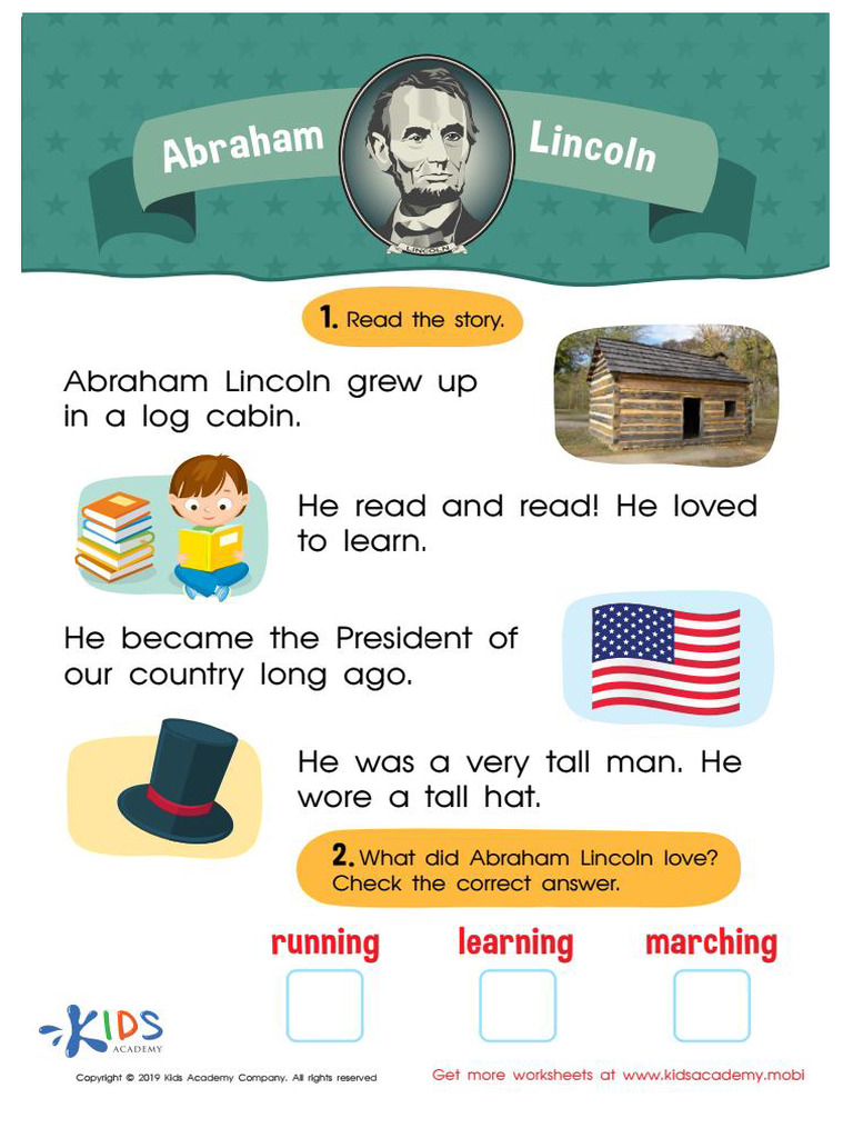 Abraham Lincoln Worksheet | PDF