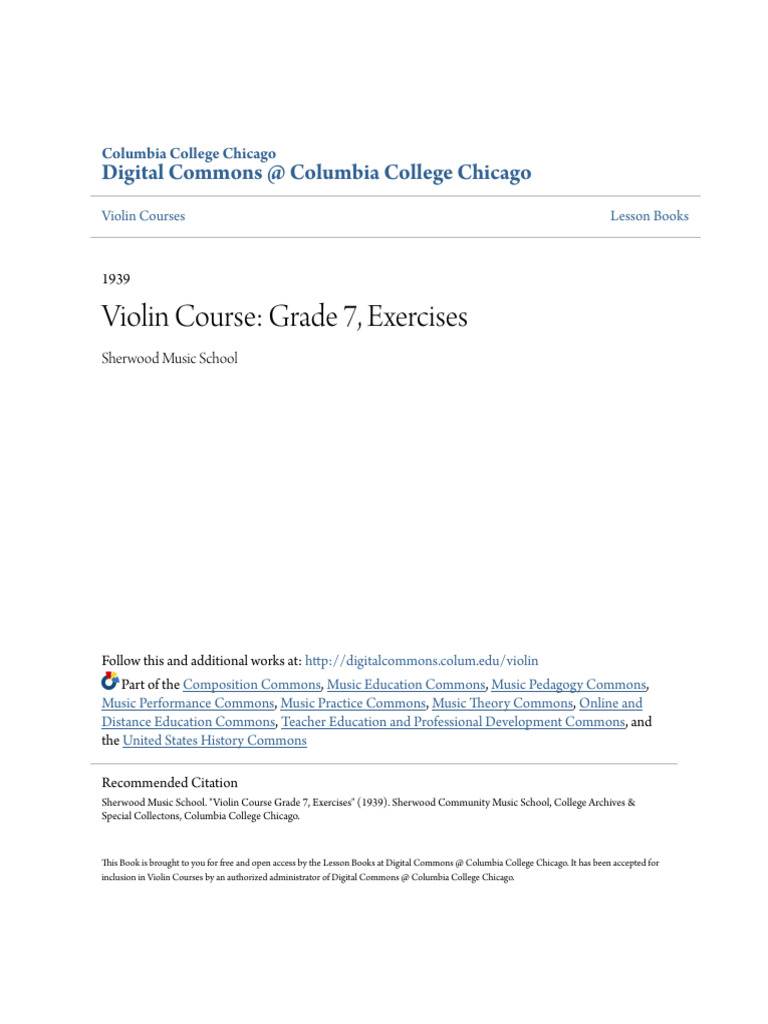 Violin Course_ Grade 7 Exercises | PDF | Chord (Music) | Harmony