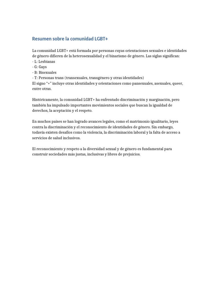 Resumen LGBT | PDF