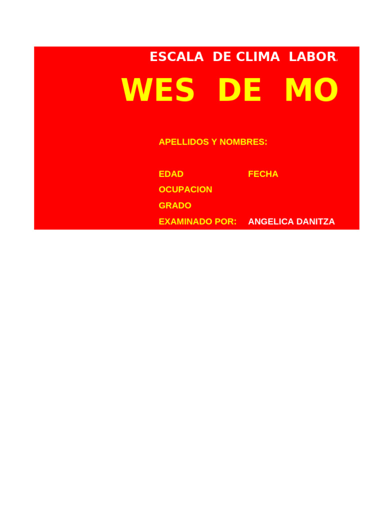 Clima Laboral GRV | PDF