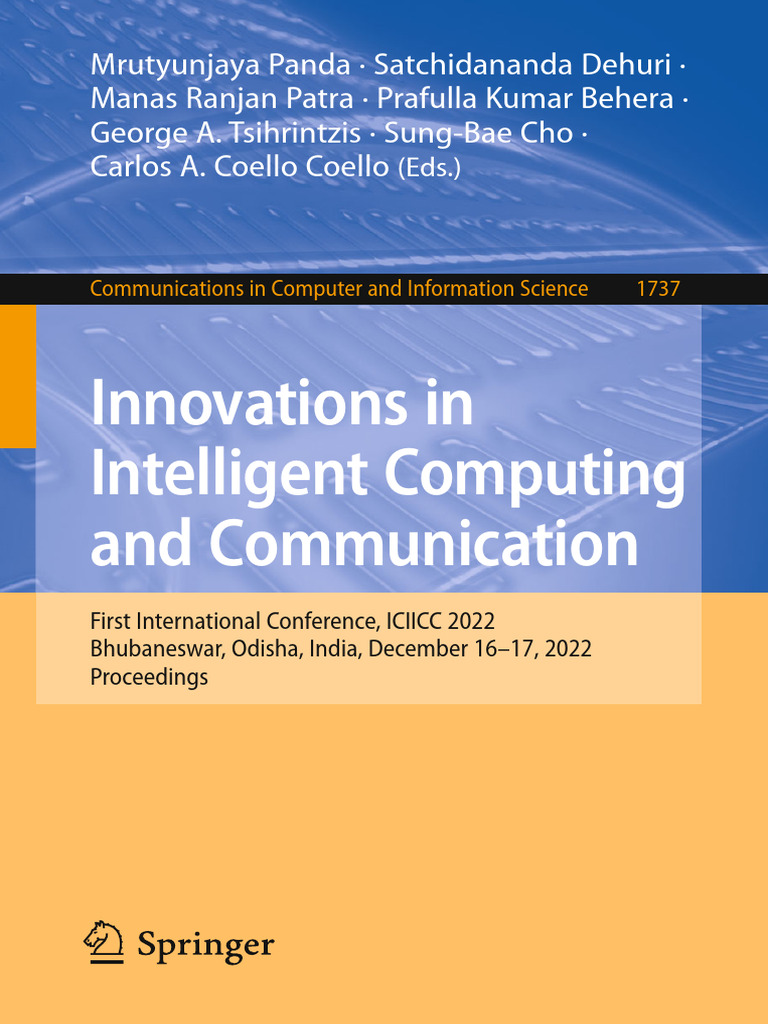 Innovations in Intelligent Computing and Communication | PDF | Deep ...