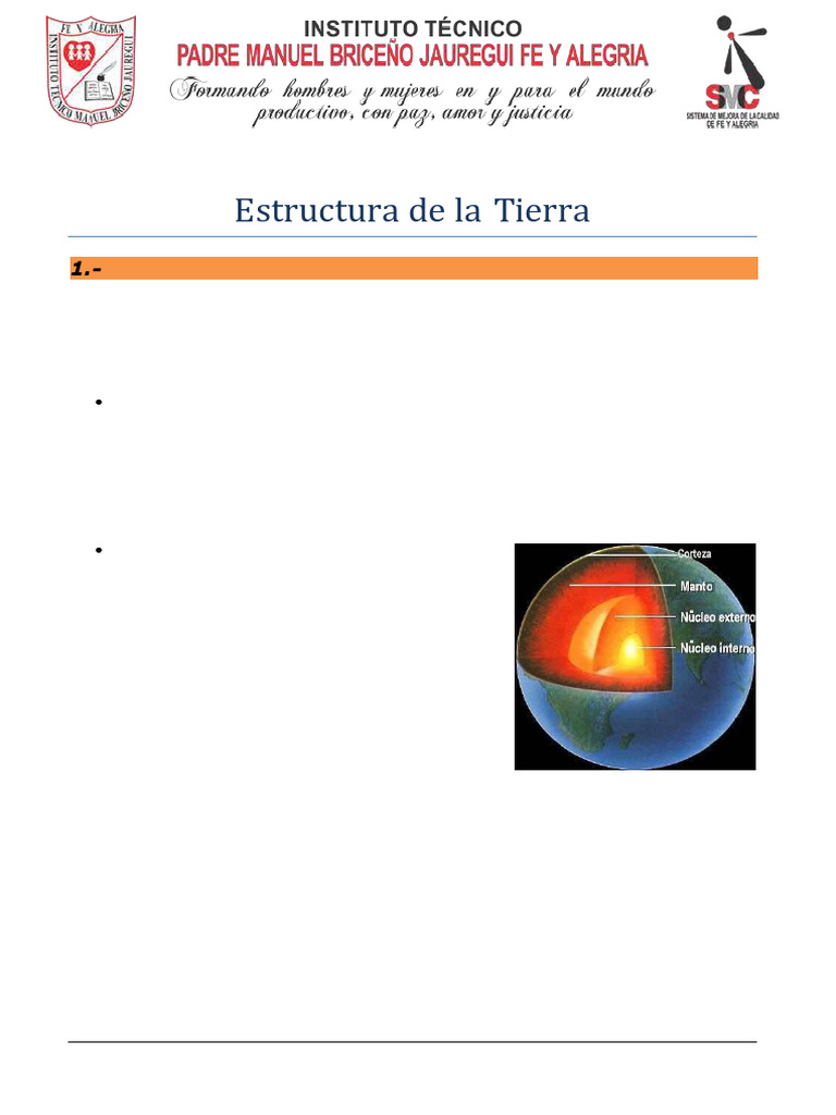 ESTRUCTURA DE LA TIERRA | PDF | Atmósfera | Tierra