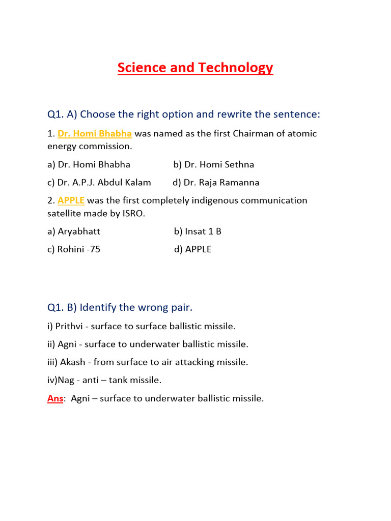 Scienceand Technology | PDF