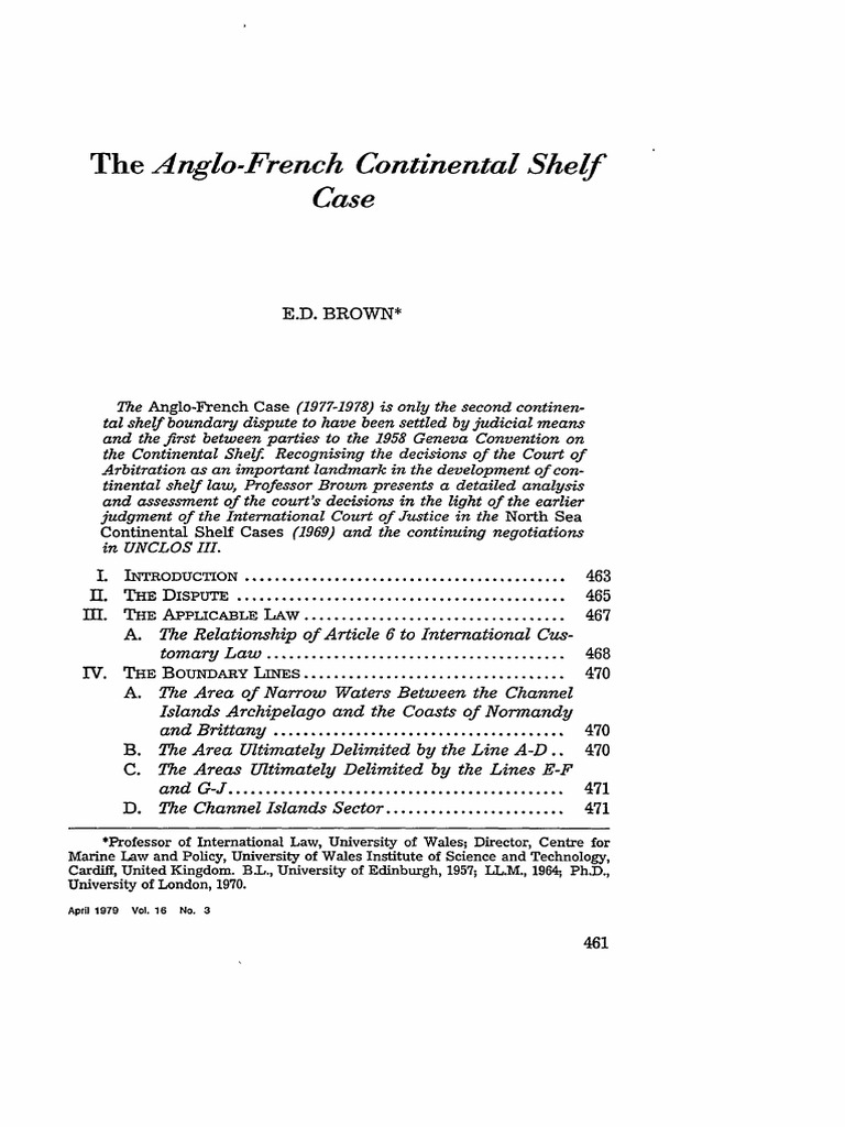 Anglo-French Continental Shelf Dispute Analysis | PDF | Judiciaries