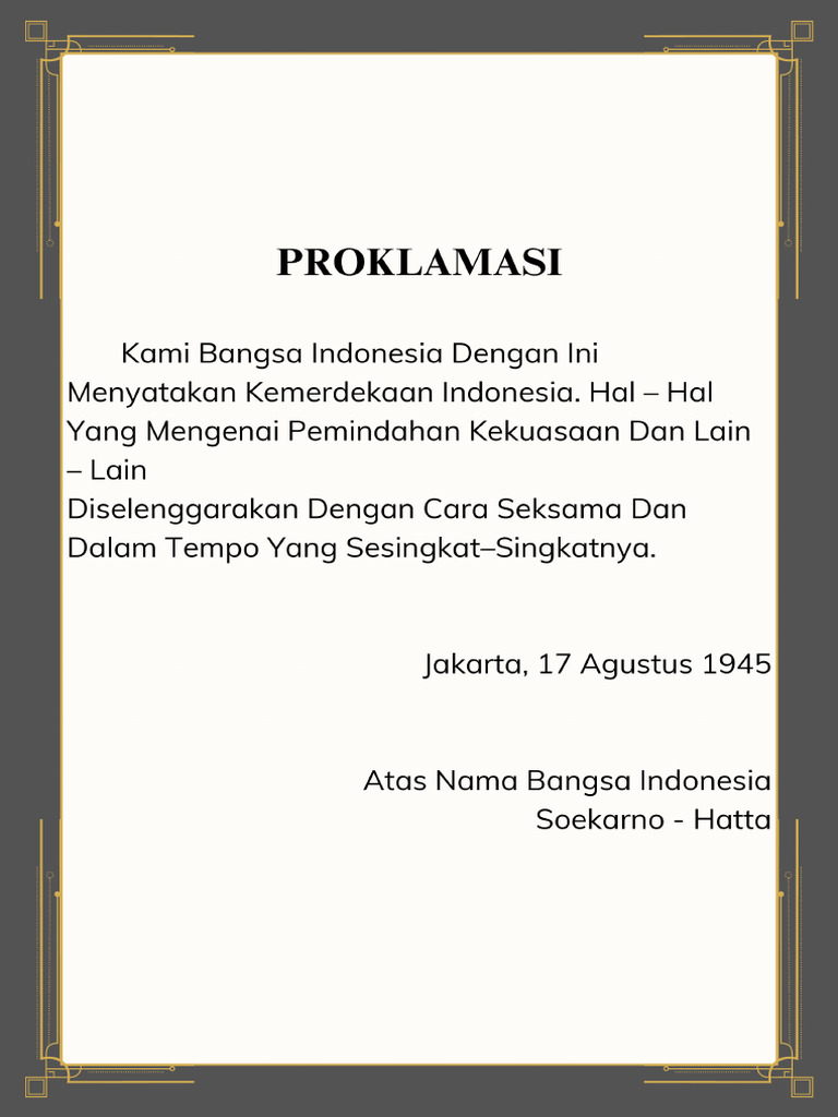 Proklamasi Teks | PDF