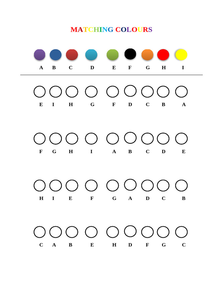 Matching Colours 22 | PDF