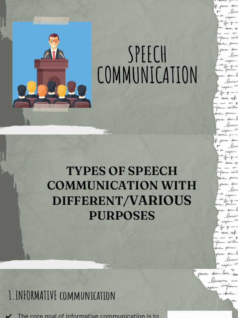 Types of Speech Communication Explained | PDF | Communication ...