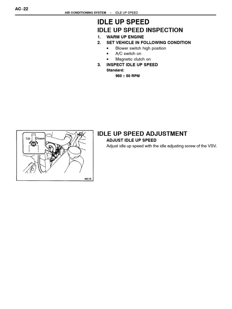 Idle Up Speed | PDF