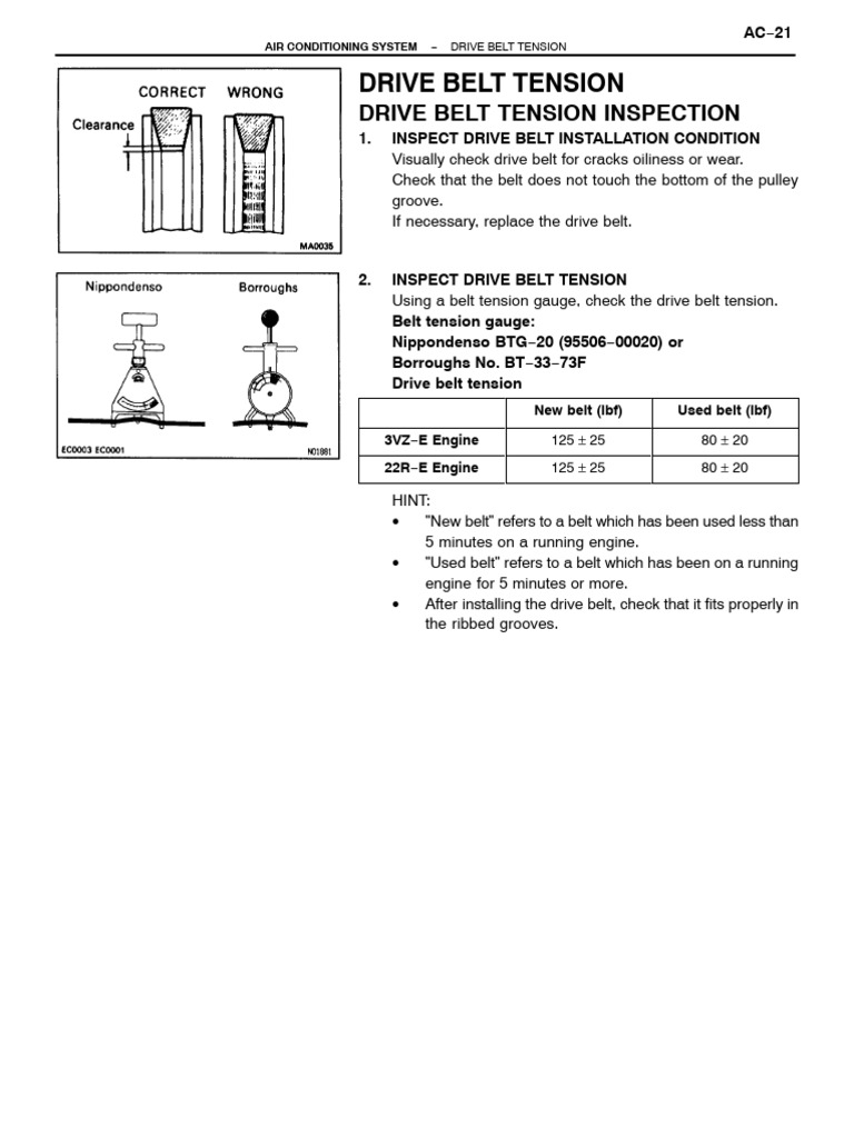 Drive Belt Tension | PDF