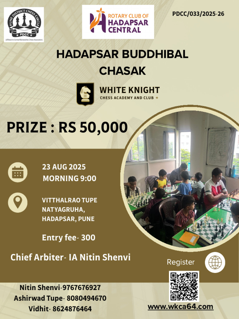 Hadapsar Chess Tournament 2025 | PDF