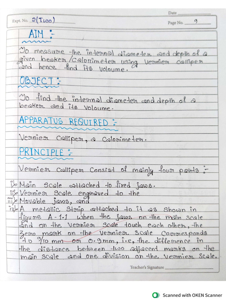 Class 11 Physics Practical Section A Experiment 2 Pdf