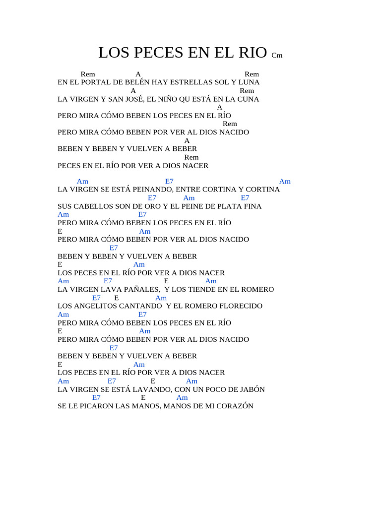 Acordes de "Los Peces en el Río" | PDF