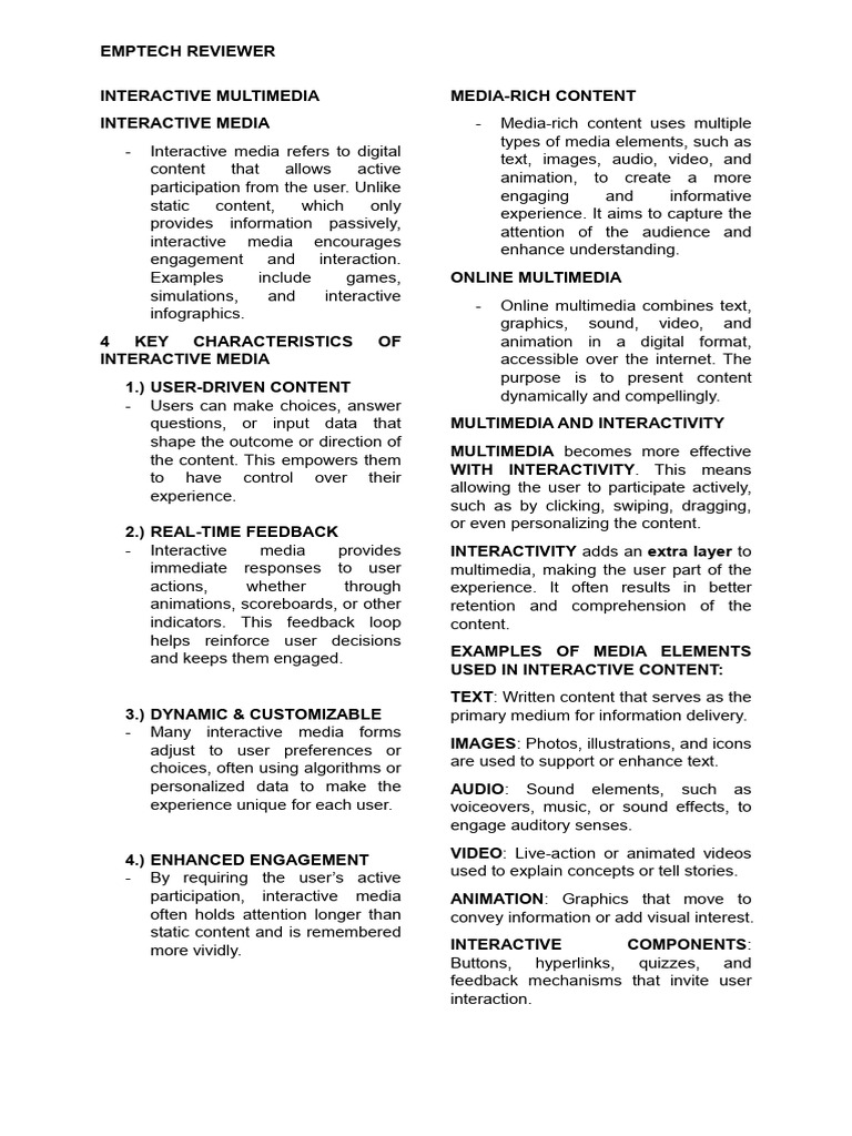 Emptech Reviewer Finals | PDF | Social Media | Popular Culture & Media Studies