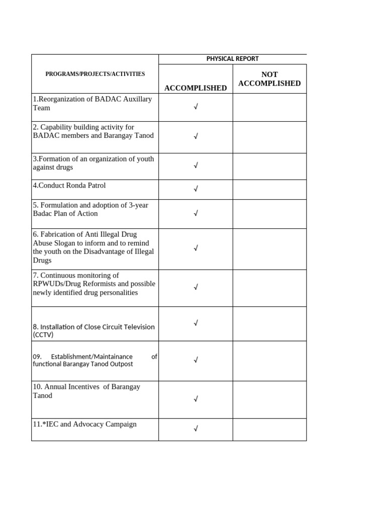 BADAC Activity Report and Plans | PDF