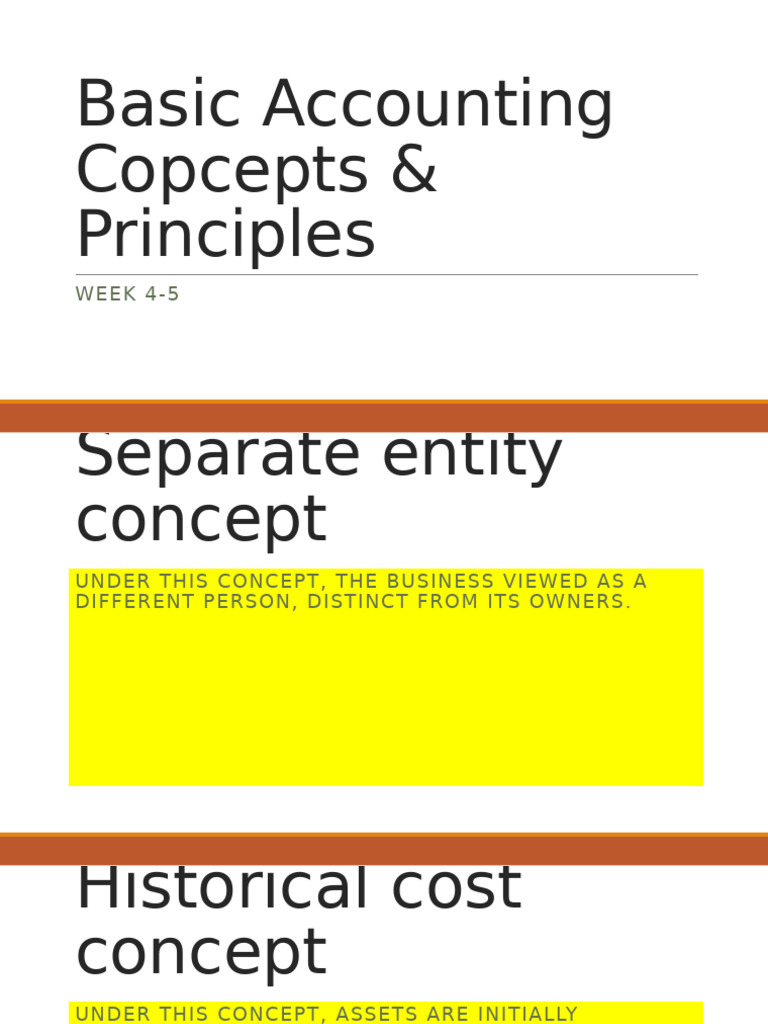 Key Accounting Concepts Explained | PDF