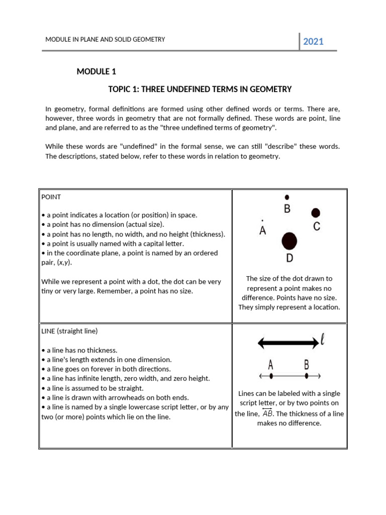 Modules Plane and Solid Geometry Module Bsed Math1 | PDF | Triangle ...