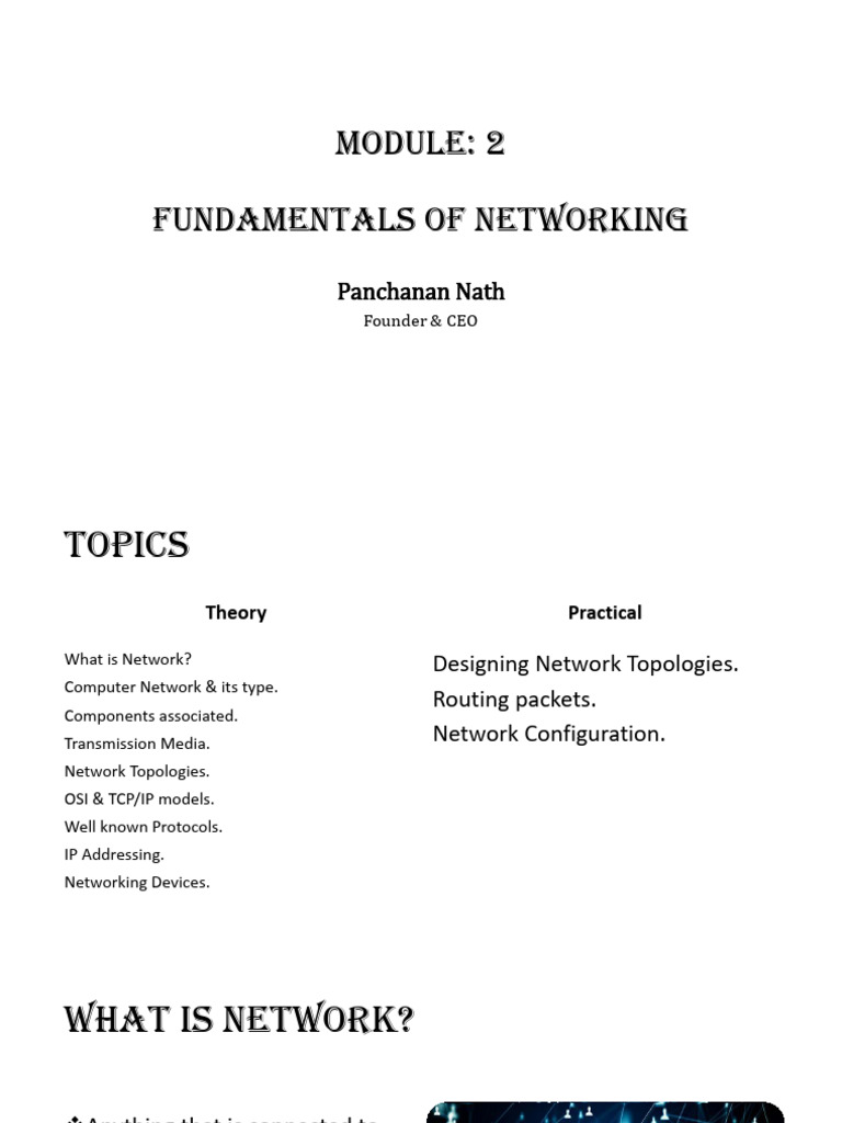 Fundamentals of Networking | PDF | Computer Network | Internet Protocol ...