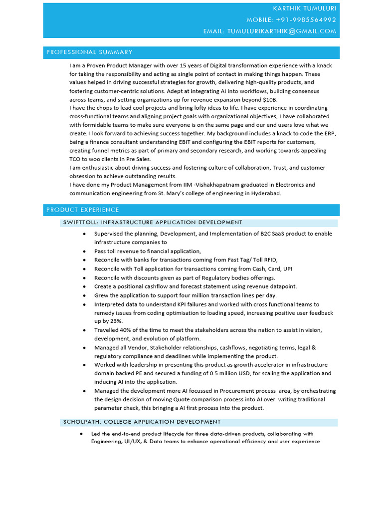 Karthik Resume | PDF | Usability | Agile Software Development