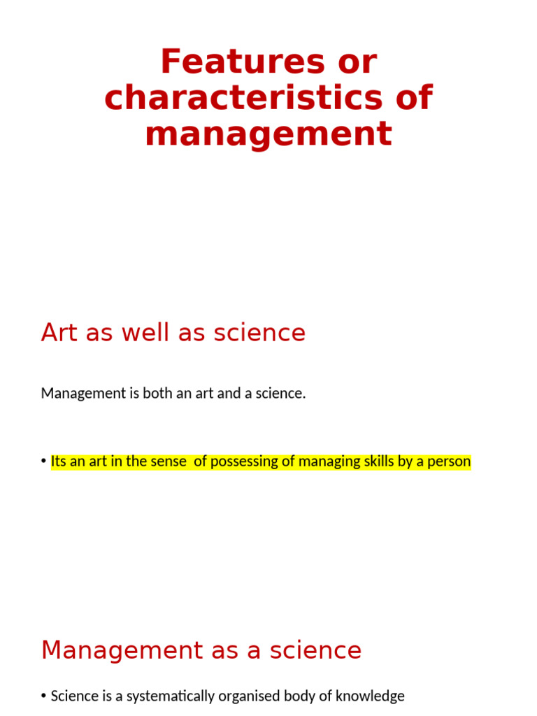 Management: Art and Science Explained | PDF | Science | Profession