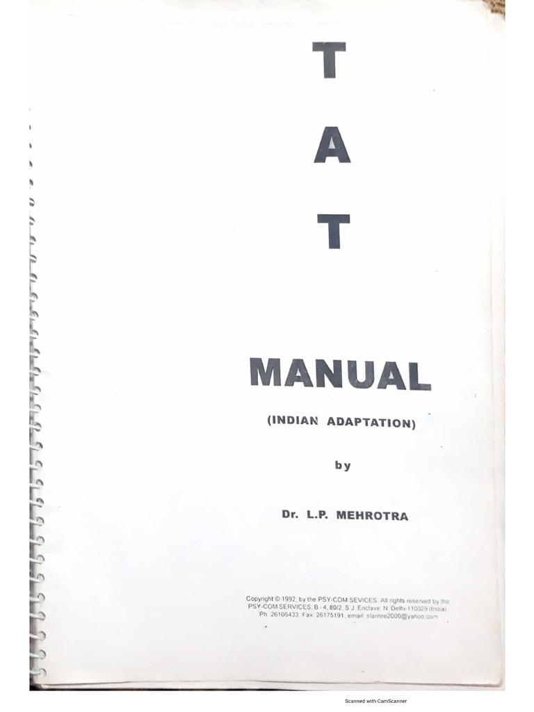 Manual For TAT | PDF