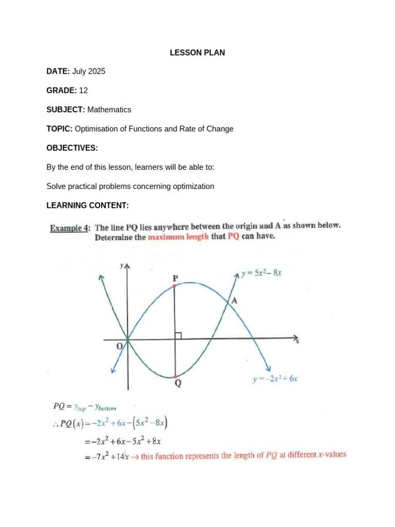 Grade 12 Lesson Plan 5 | PDF