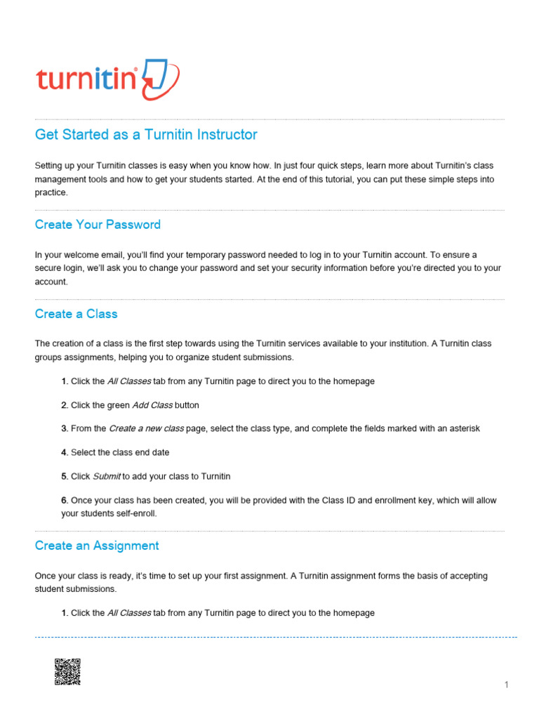 Create Your Turnitin Instructor Account | PDF | Turnitin