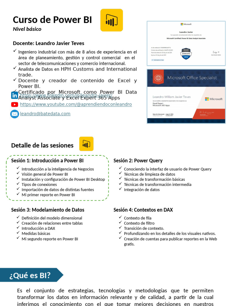 Curso Básico de Power BI con DAX | PDF | Computación en la nube | Bases ...