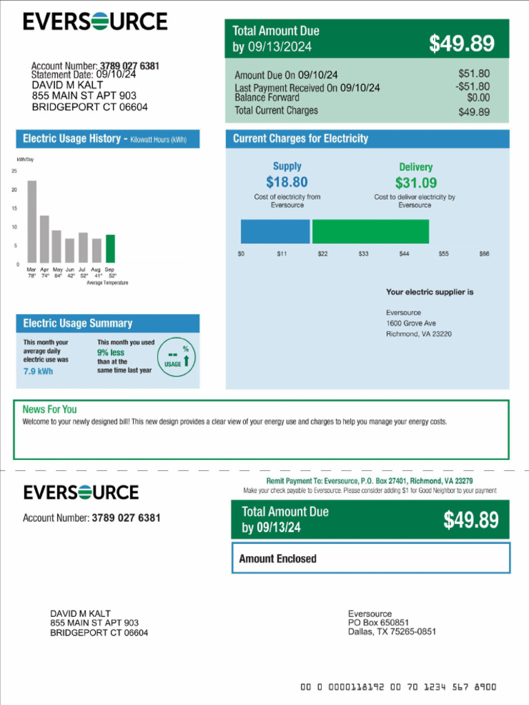 Eversource Bill 09-10-24 | PDF
