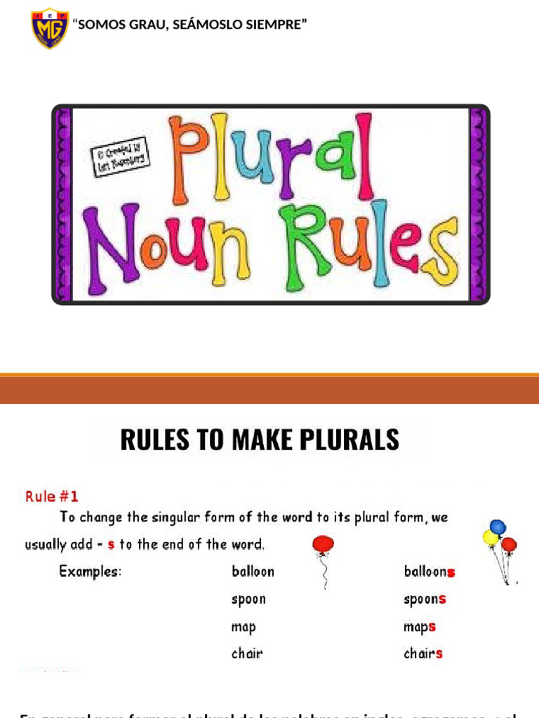 RULES For Plural Nouns | PDF