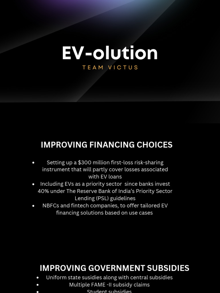 EV Financing and Infrastructure Strategies | PDF