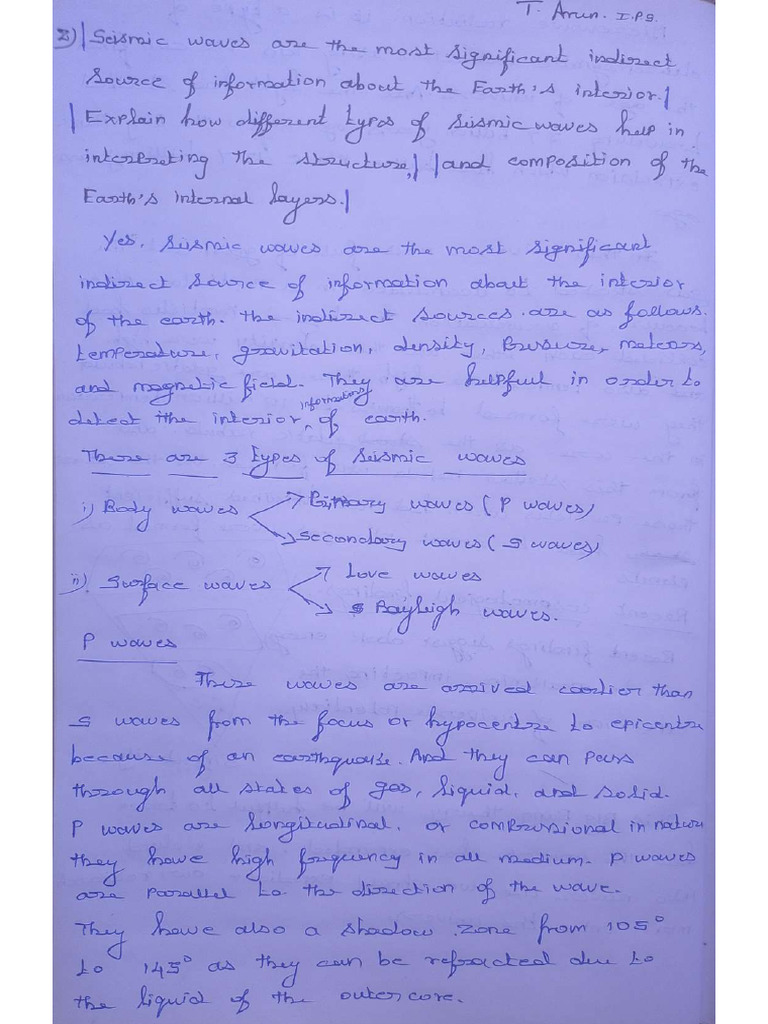 Seismic Waves by ARUN IPS | PDF