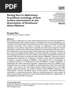 (Sociology) Erving Goffman - On Face-Work - An Analysis of Ritual ...