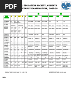 Annual Exam Timetable 2024-25 | PDF