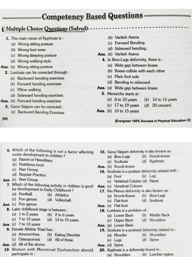 CHILDREN & WOMEN IN SPORTS (MCQ, Case Study) | PDF